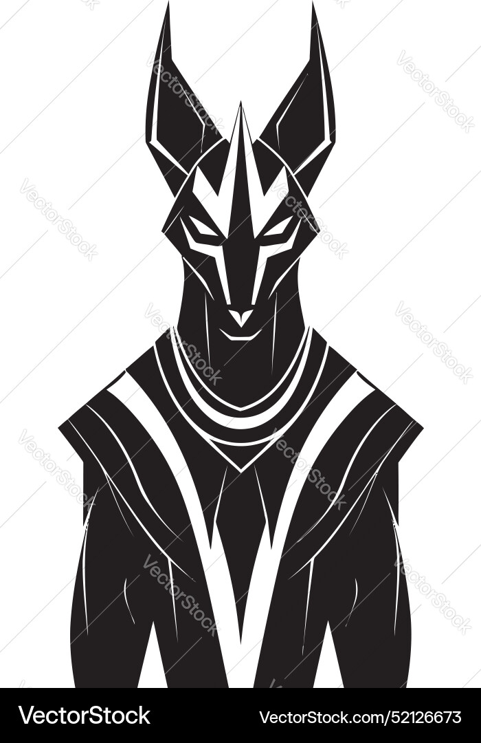 Modern underworld spirit an abstract anubis icon Vector Image