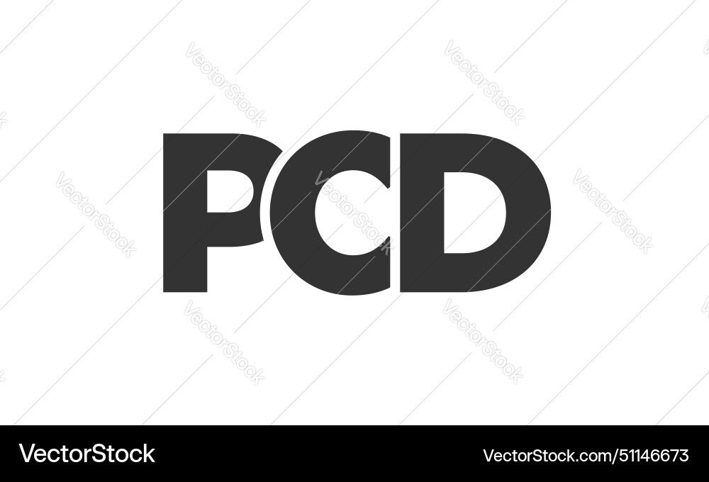 Pcd logo design template with strong and modern Vector Image