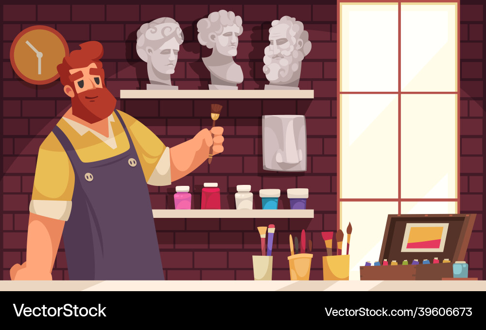 Professional art shop Royalty Free Vector Image