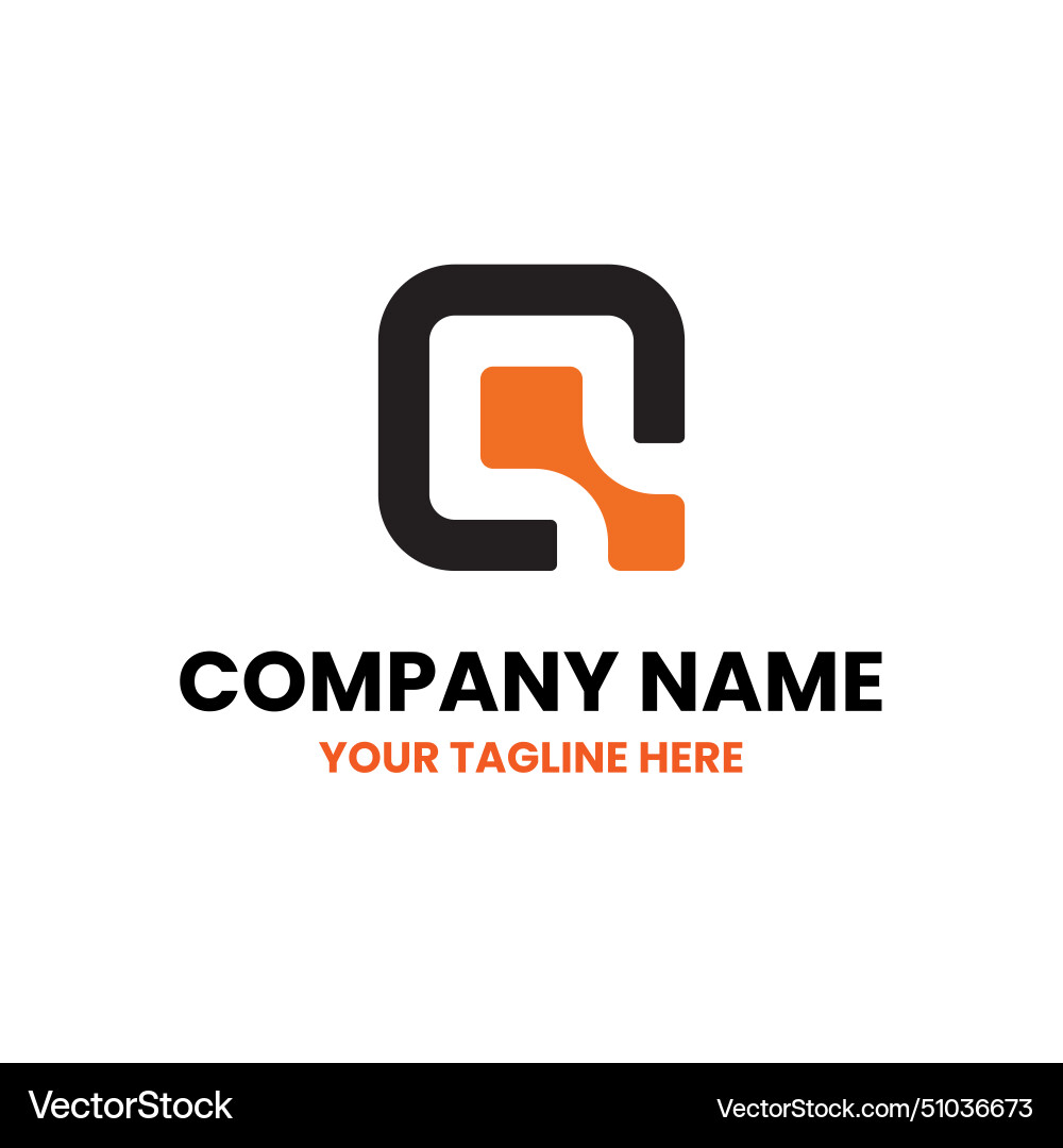 Q letter alphabet data connect logo Royalty Free Vector