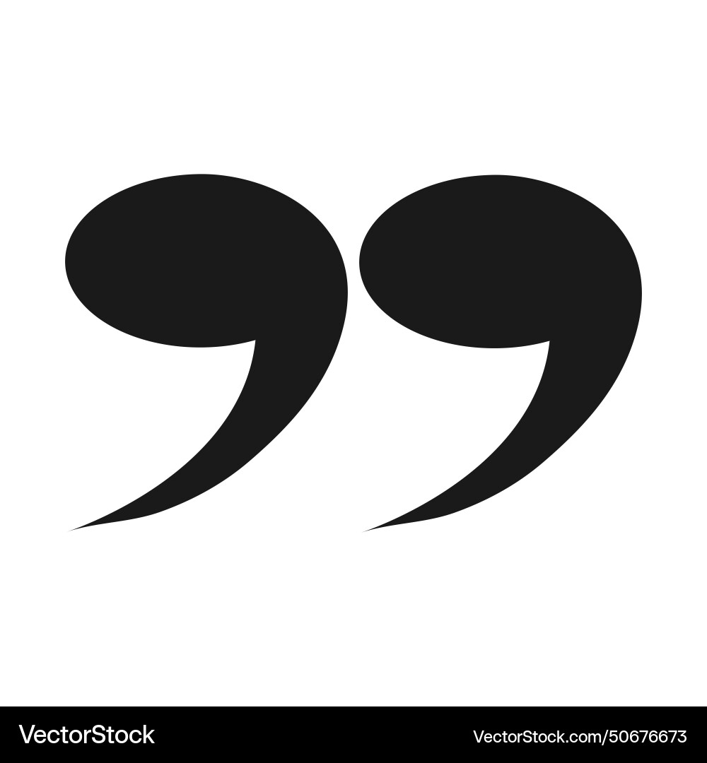 Quotation mark icon Royalty Free Vector Image - VectorStock