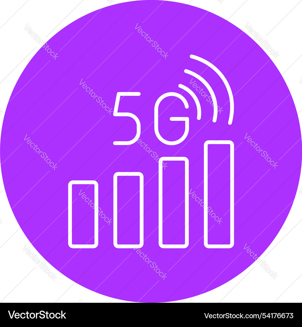 Signal status line circle icon Royalty Free Vector Image