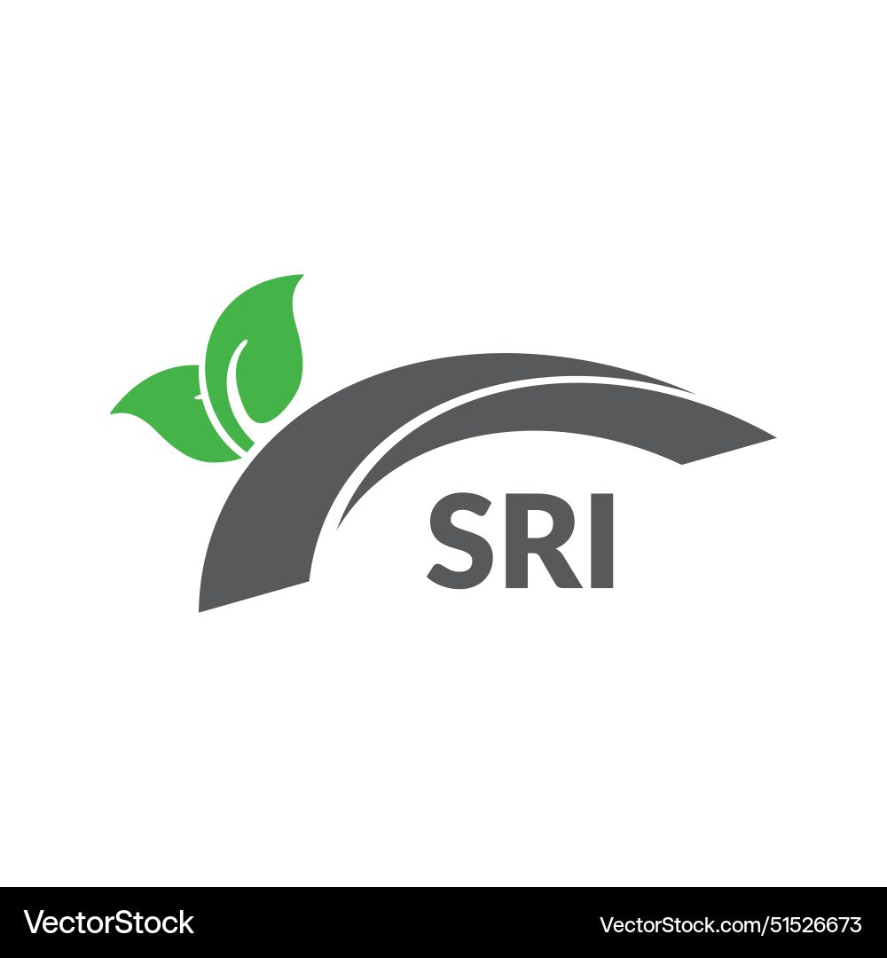 Sri letter logo design on white background Vector Image