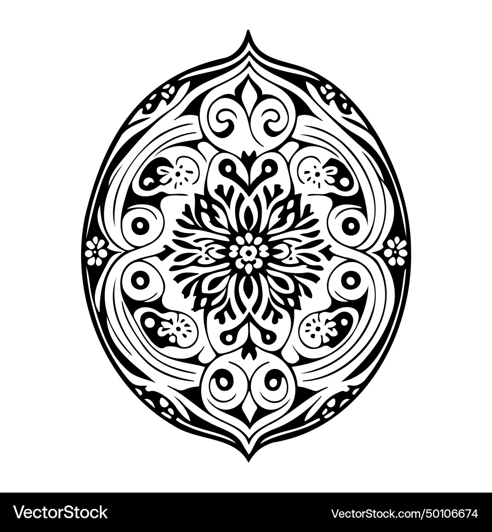 Batik pattern ornament design element Royalty Free Vector