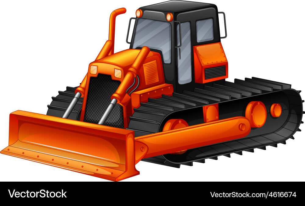 Bulldozer Royalty Free Vector Image - VectorStock