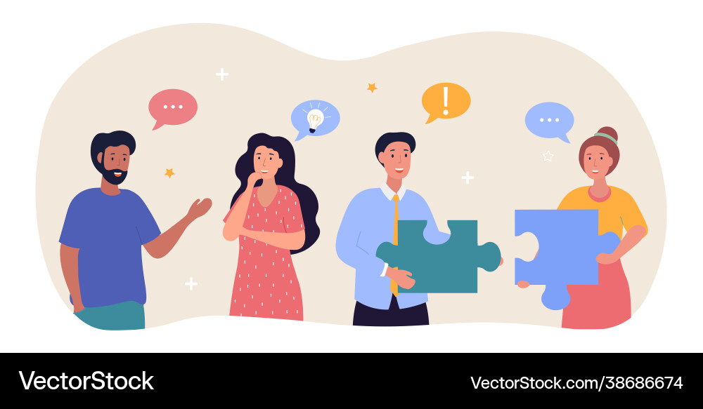 Employee engagement concept Royalty Free Vector Image
