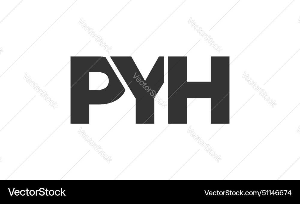 Pyh logo design template with strong and modern Vector Image