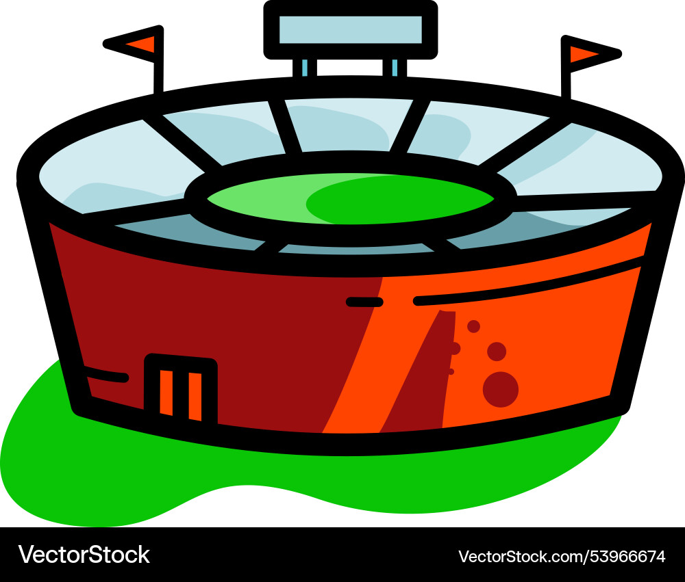 Sports stadium - icon Royalty Free Vector Image