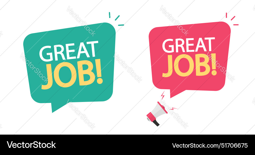 Great job icon graphic set flat cartoon image Vector Image