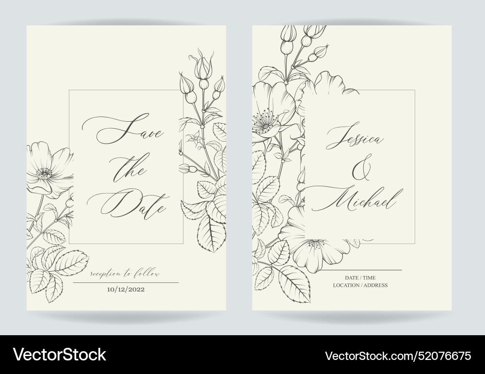 Marriage invitation card with custom sign Vector Image