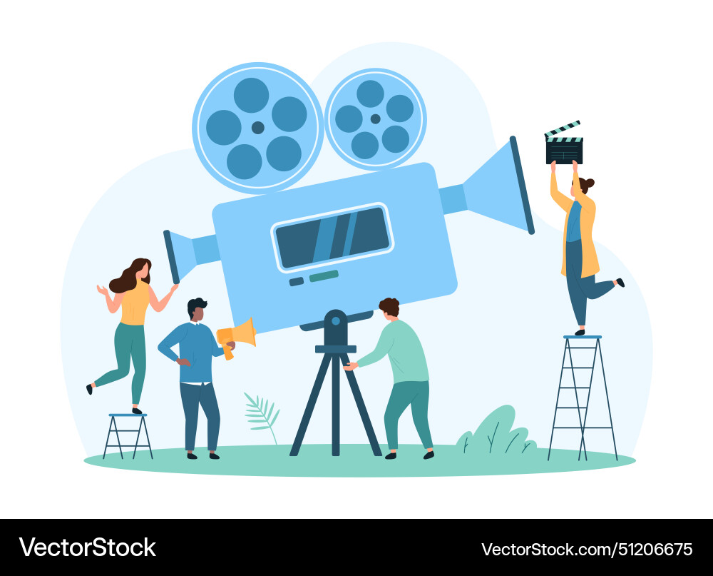 Video recording videography and multimedia Vector Image