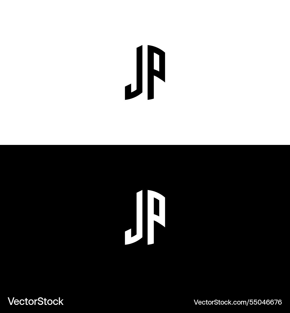 Creative-jp-architecture-monogram-letters-logo Vector Image