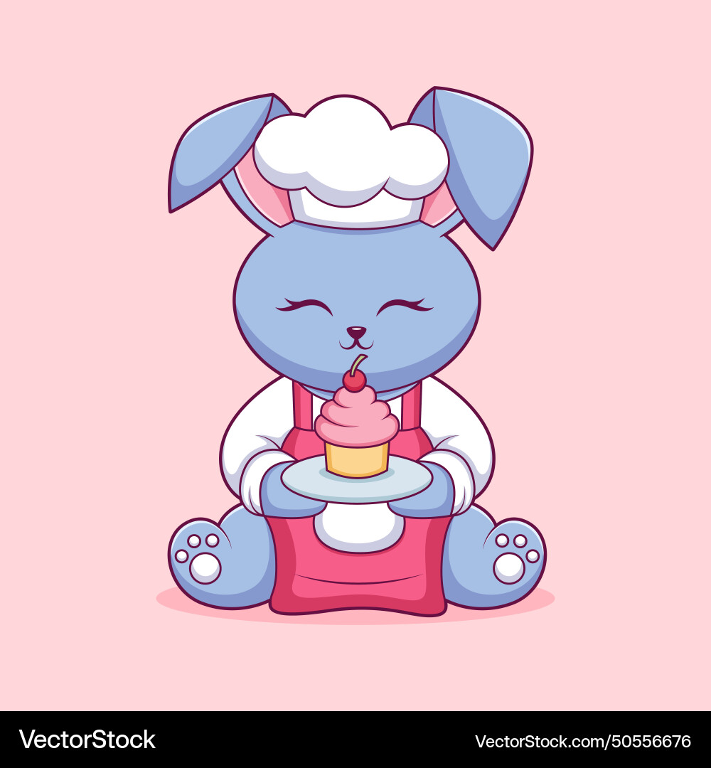 Cute bunny character design Royalty Free Vector Image