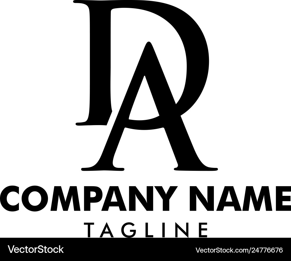 Initial letter da logo template design Royalty Free Vector