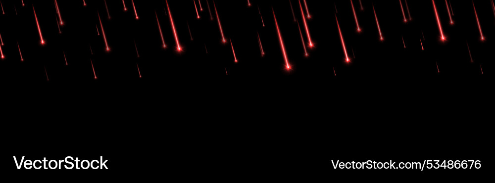 Meteor rain shooting stars background bright Vector Image