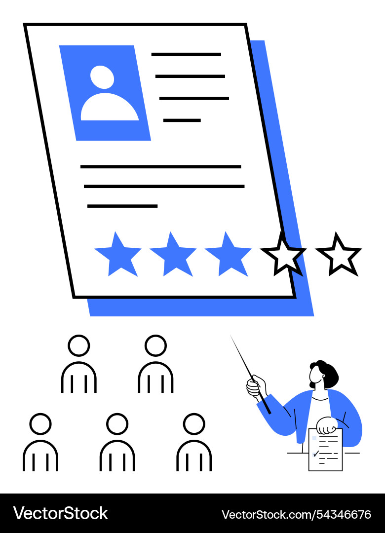 Professional review and rating sheet Royalty Free Vector