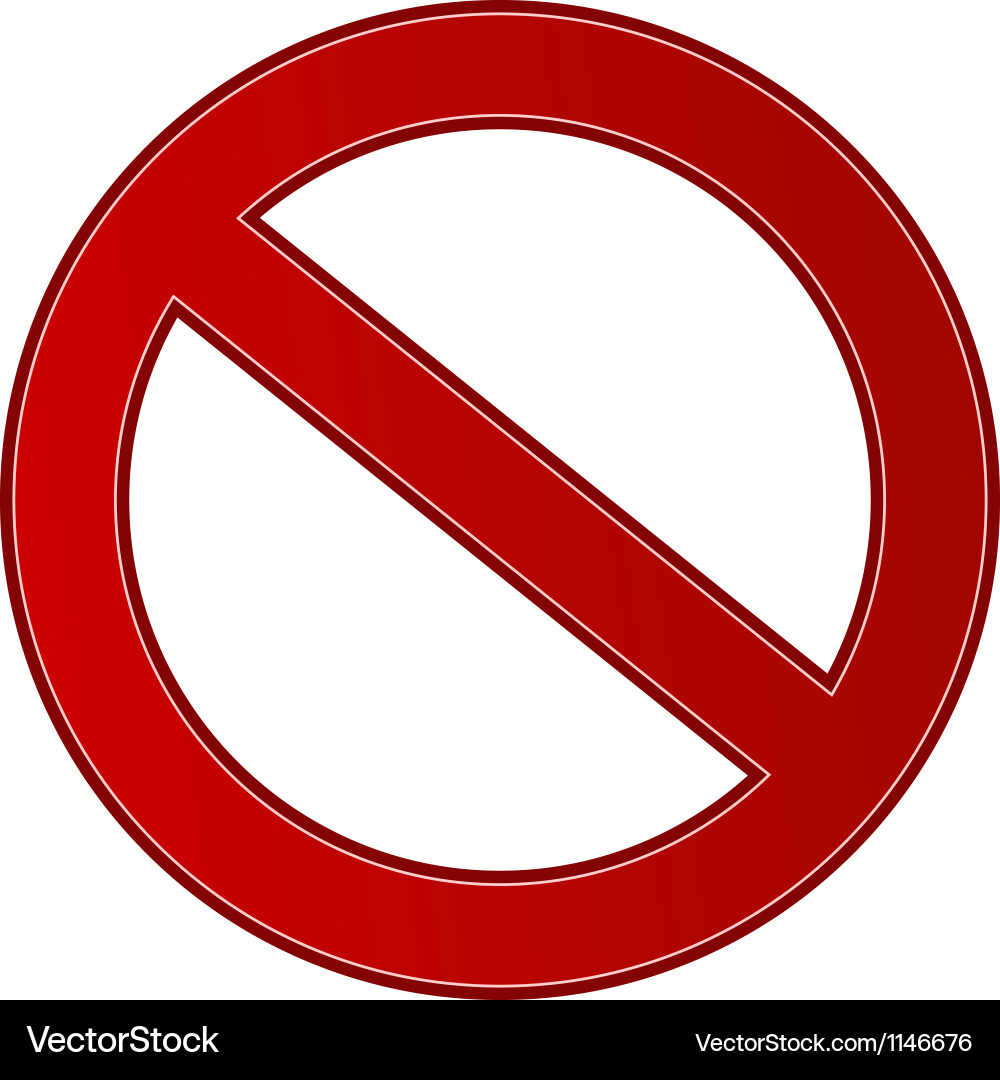 Verbotszeichen Lizenzfreies Vektorbild - VectorStock