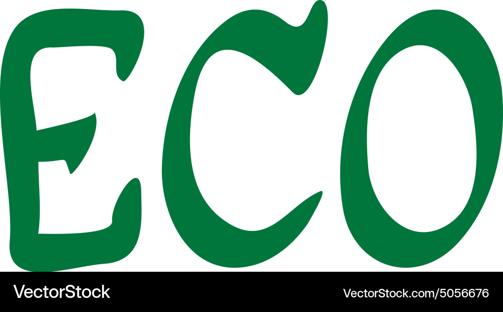 Word eco Royalty Free Vector Image - VectorStock