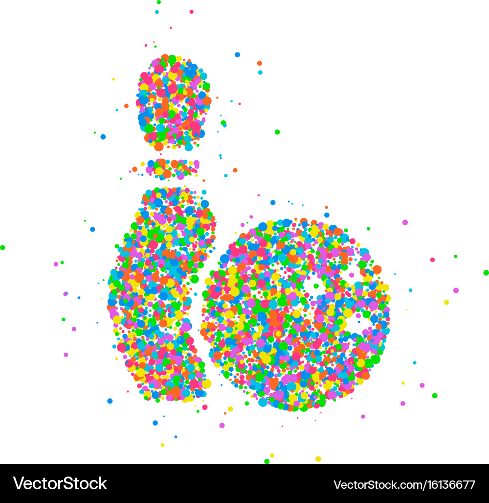 Abstract bowling ball Royalty Free Vector Image