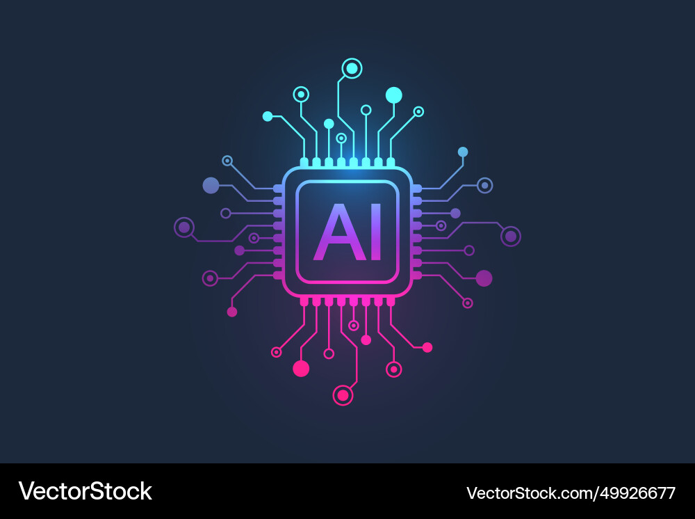 Artificial intelligence icon sign logo Royalty Free Vector