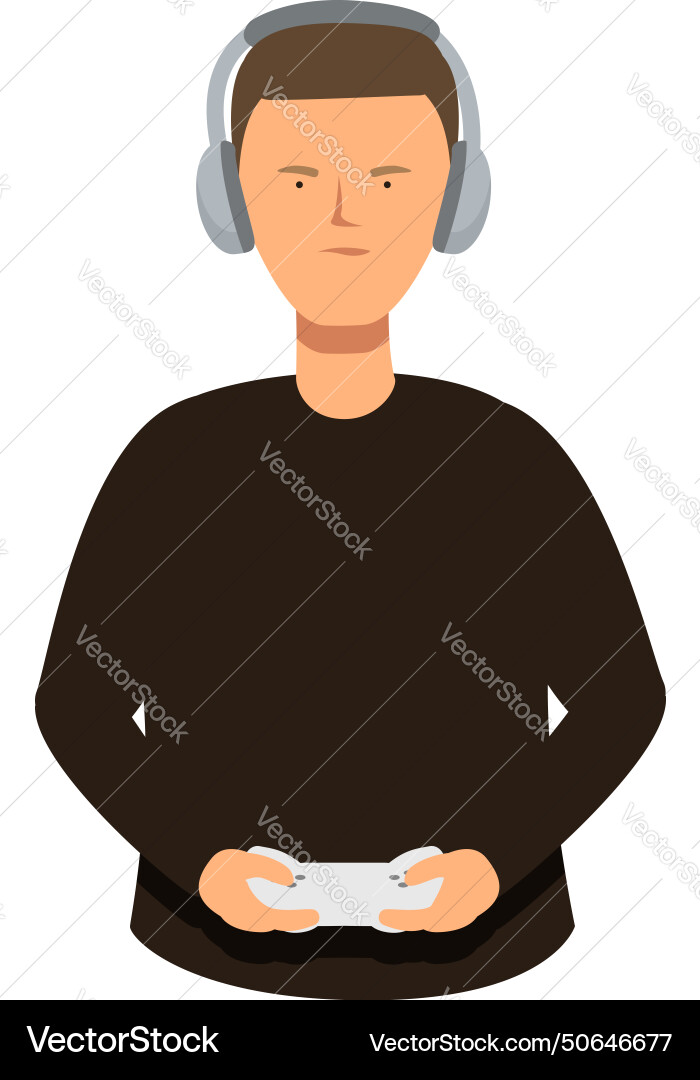 Gaming player icon cartoon play online Royalty Free Vector