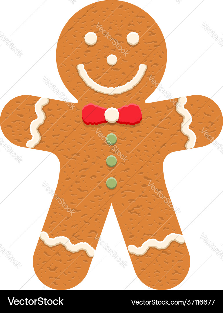 Gingerbread man Royalty Free Vector Image - VectorStock