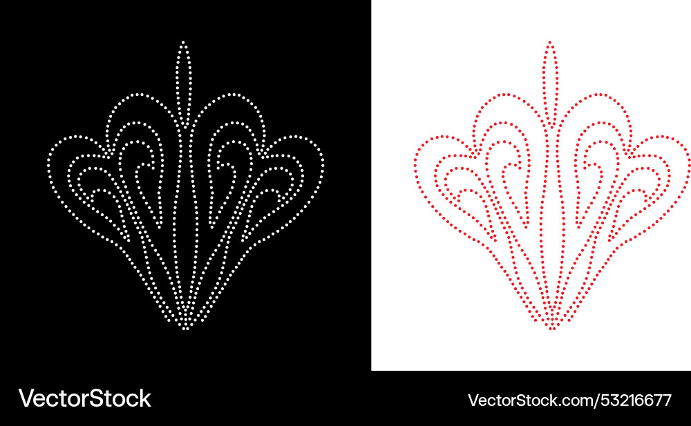 Rhinestone flower design Royalty Free Vector Image