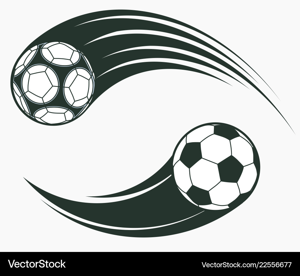 Soccer football moving swoosh elements dynamic Vector Image