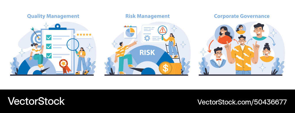 Strategy and management concept flat Royalty Free Vector