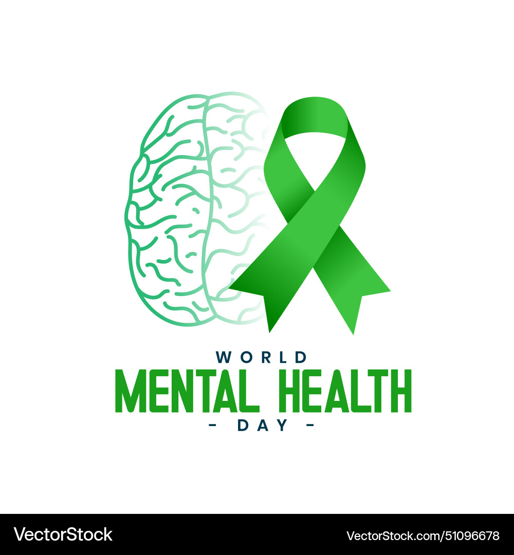 10th october world mental health day poster Vector Image