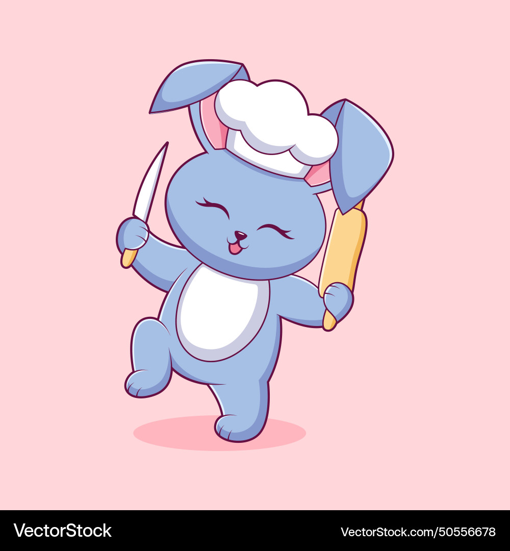 Cute bunny character design Royalty Free Vector Image