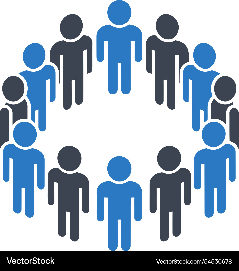 Group gathering icon Royalty Free Vector Image