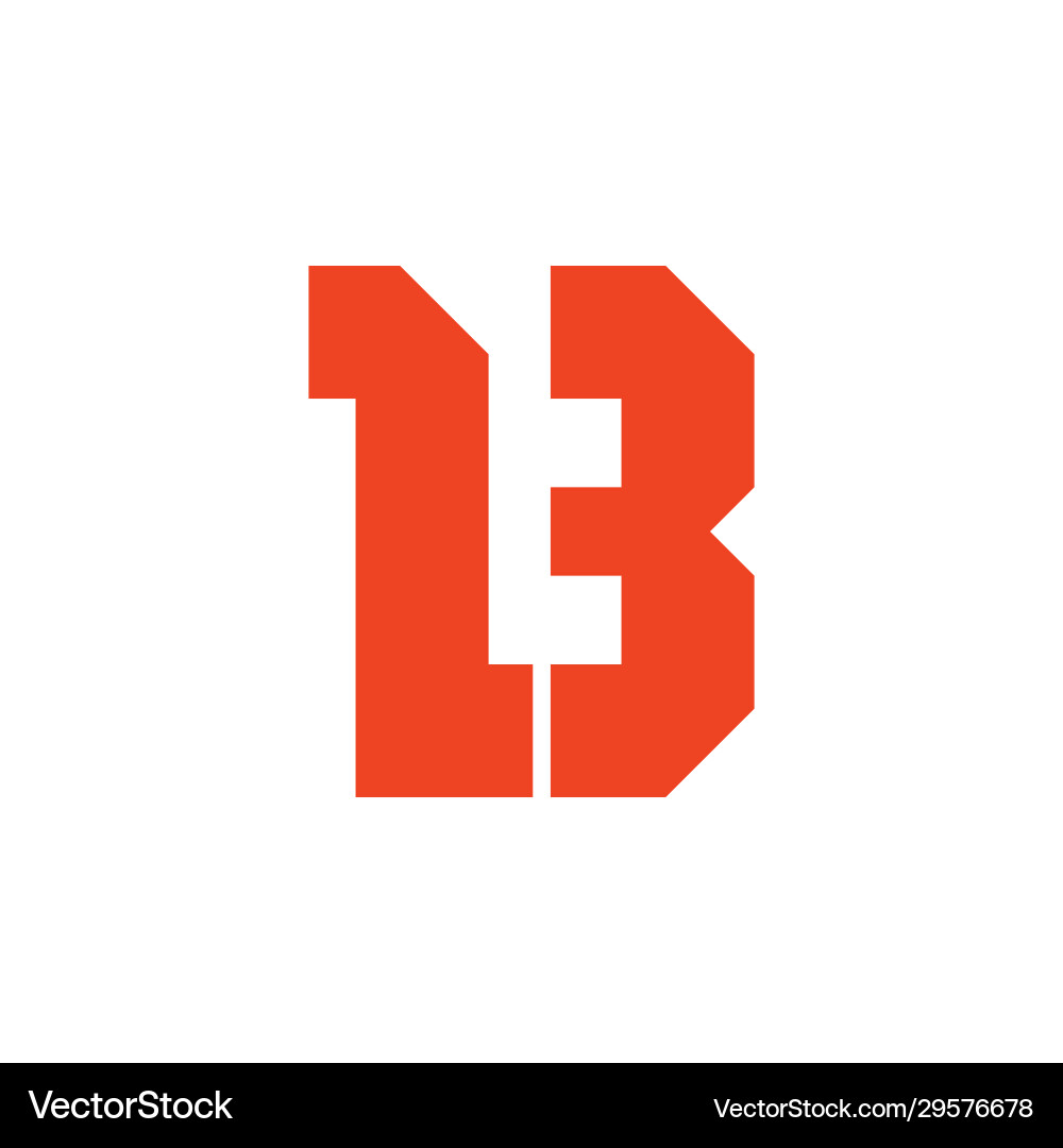 Letter tb lb abstract geometric logo Royalty Free Vector