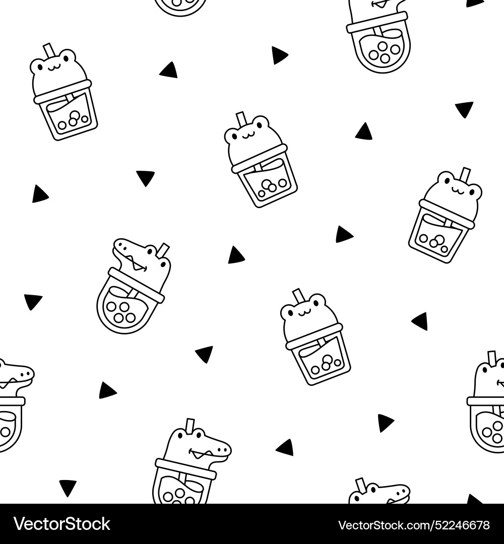 Matcha bubble tea coloring page Royalty Free Vector Image