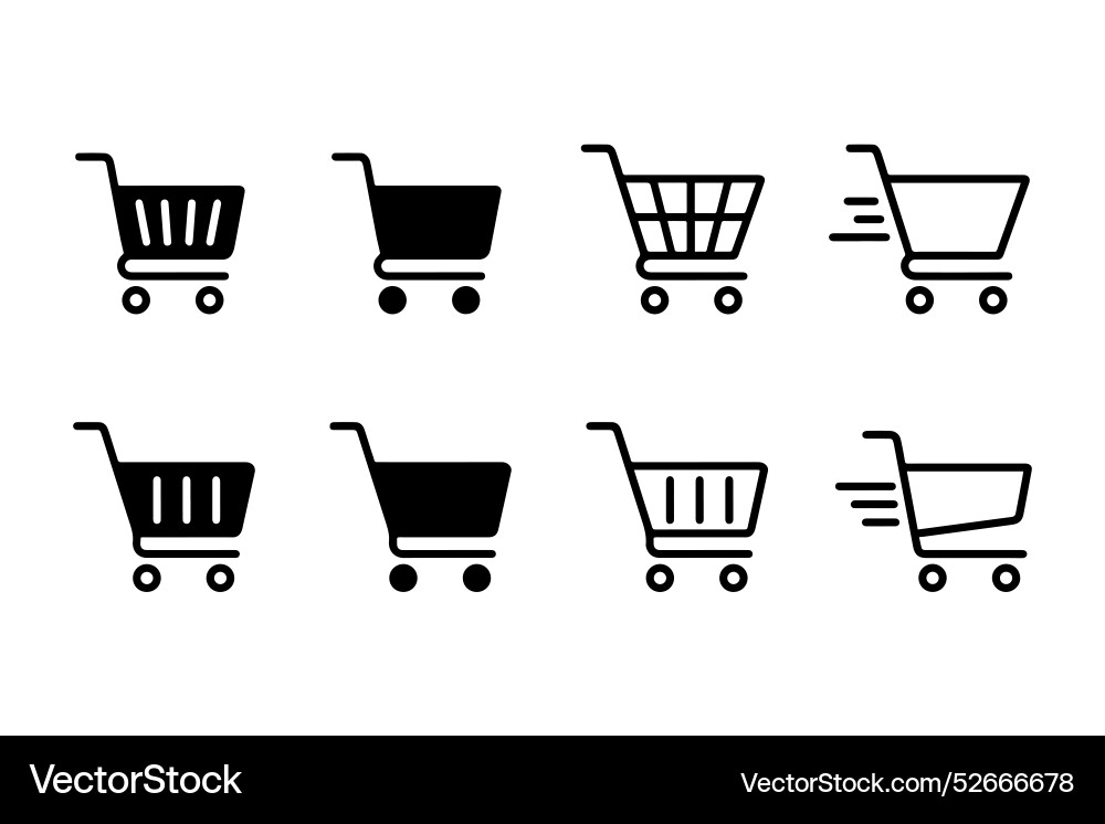 Shopping cart icons image Royalty Free Vector Image