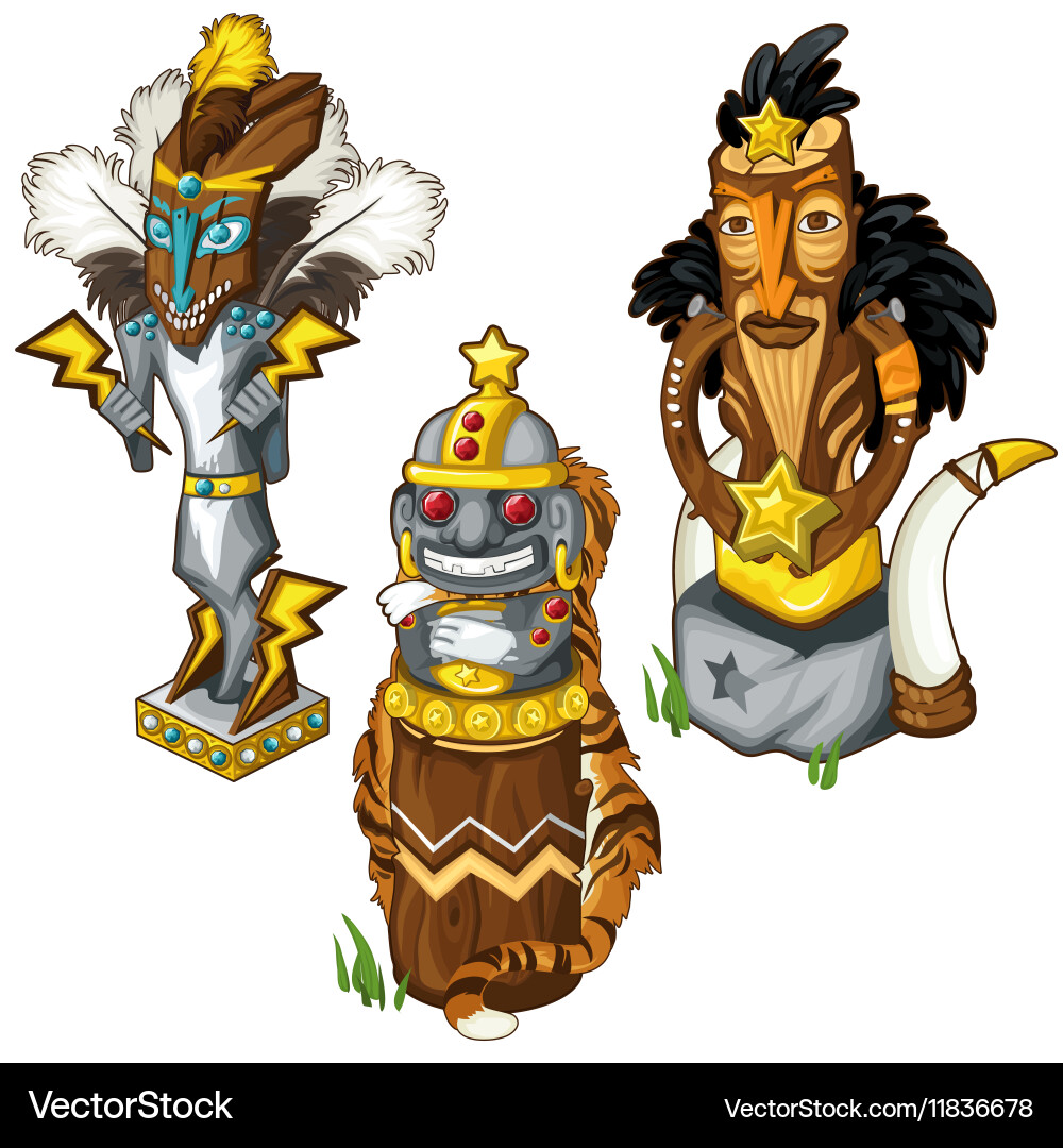 Indian Warrior With Totem Native American Indian Totem Pole | EBay