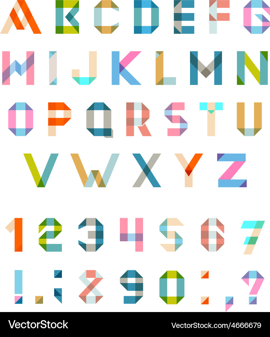 Alphabet set Royalty Free Vector Image - VectorStock