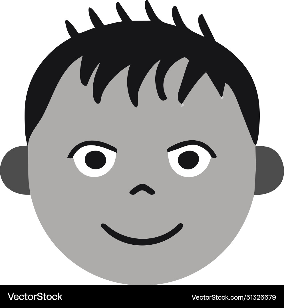 Baby face grey icon Royalty Free Vector Image - VectorStock