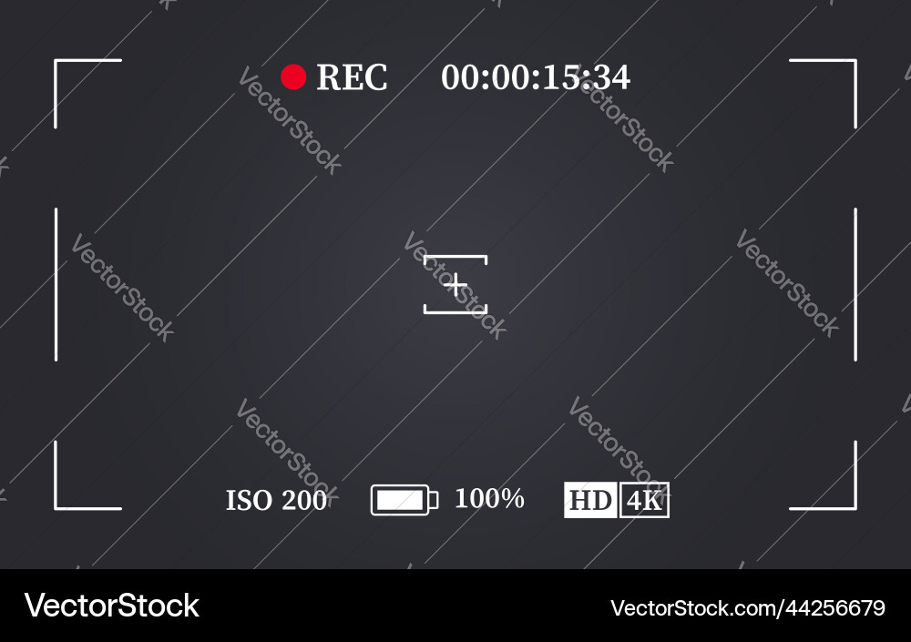 Camera viewfinder frame video or photo focus Vector Image