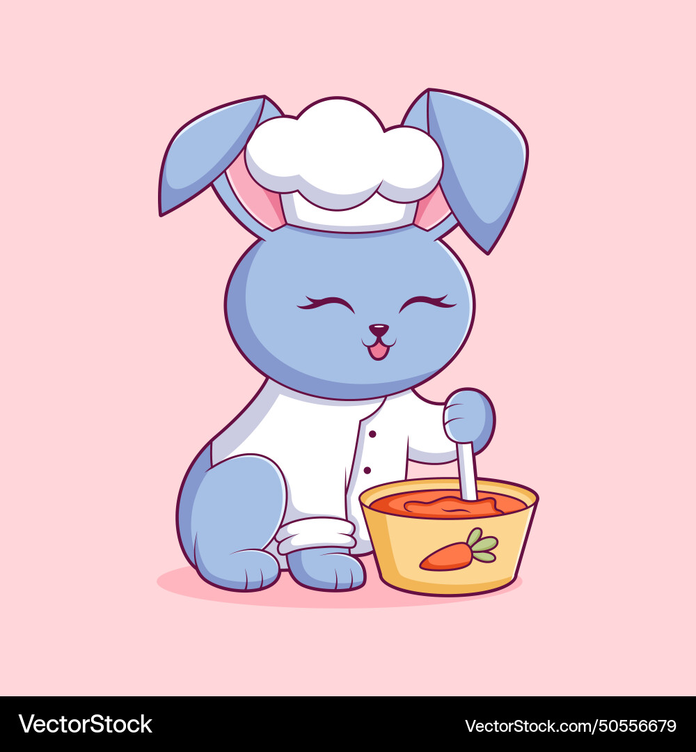 Cute bunny character design Royalty Free Vector Image