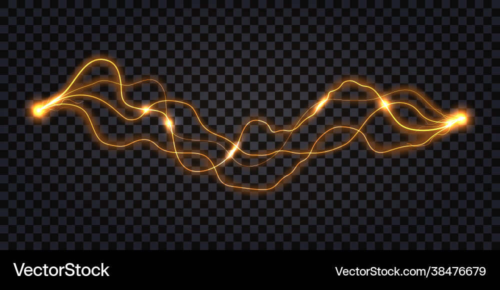 Electric discharge effect wire circuits Royalty Free Vector
