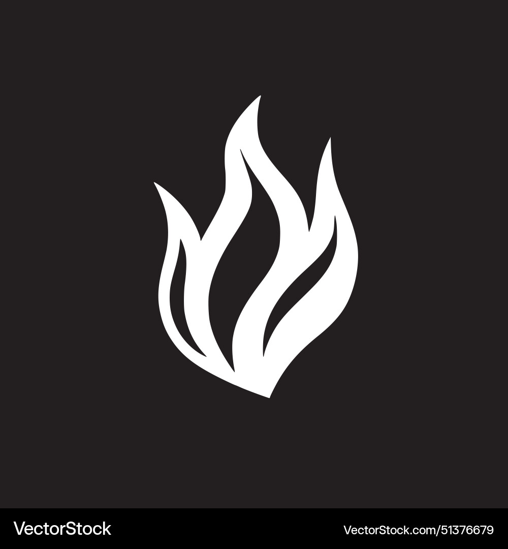 Fire - minimalist and flat logo Royalty Free Vector Image