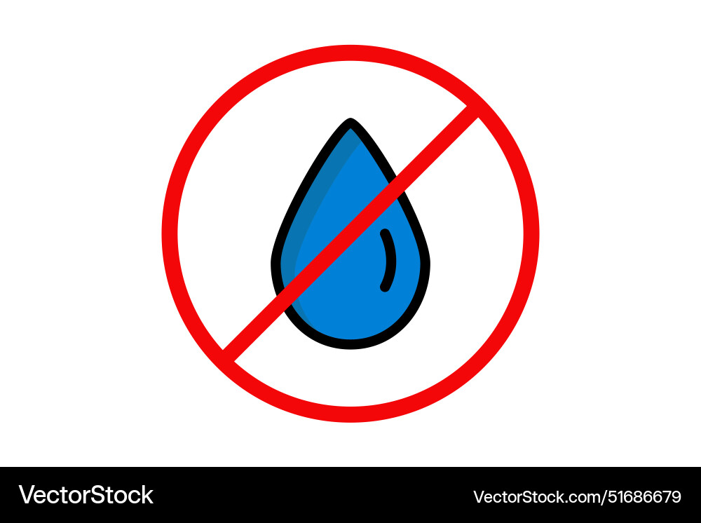 No water icon Royalty Free Vector Image - VectorStock