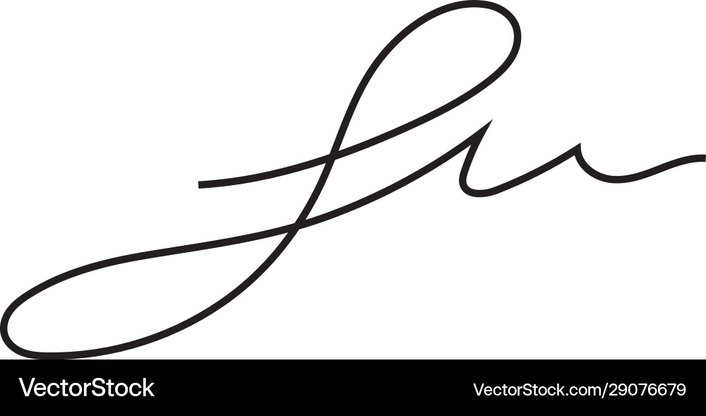 Signature symbol Royalty Free Vector Image - VectorStock