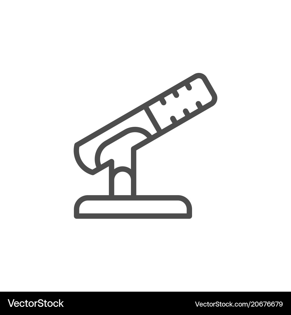 Table microphone line icon Royalty Free Vector Image