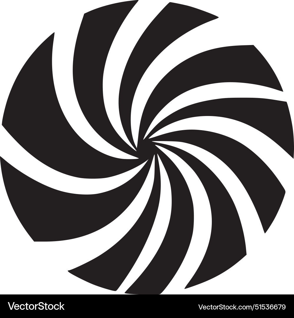 Wind spinner - black and white isolated icon Vector Image