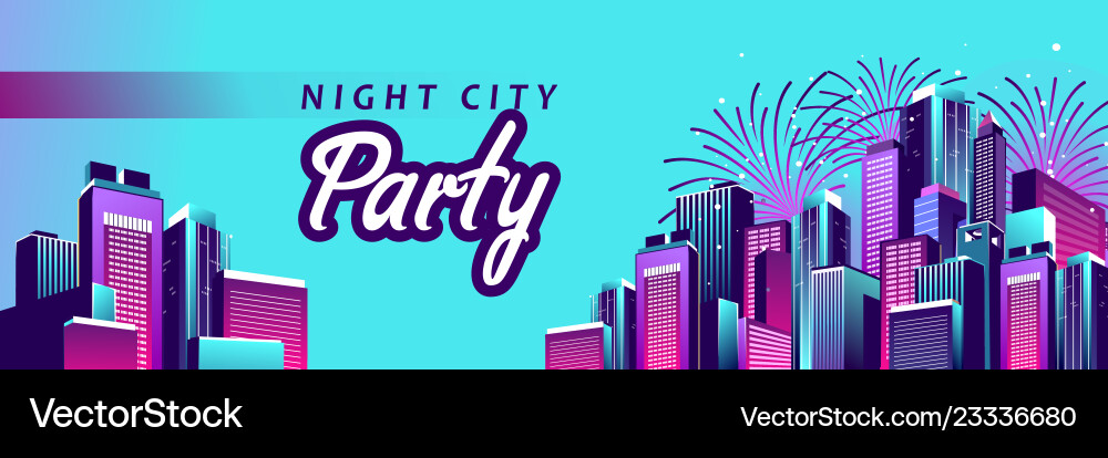 Banner city party Royalty Free Vector Image - VectorStock
