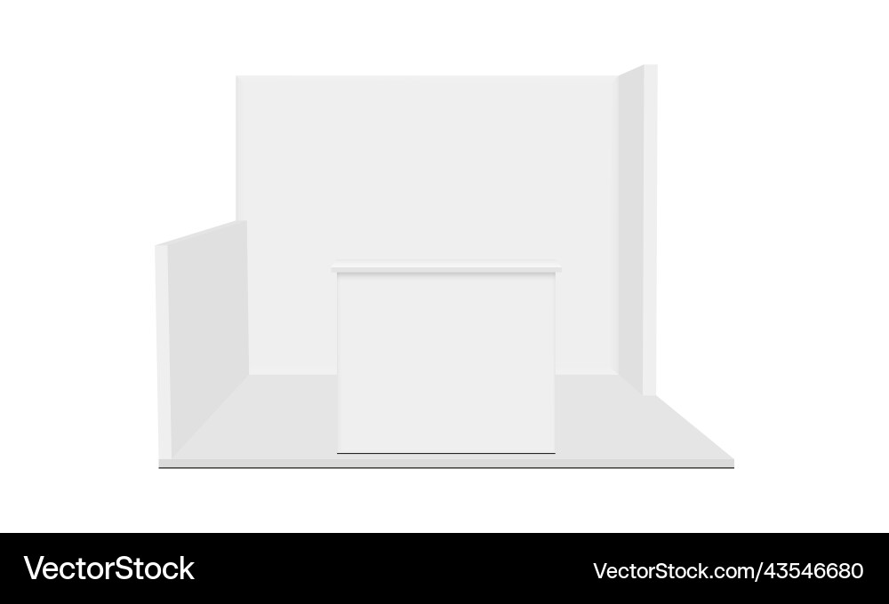 Blank exhibition trade show booth mockup Vector Image