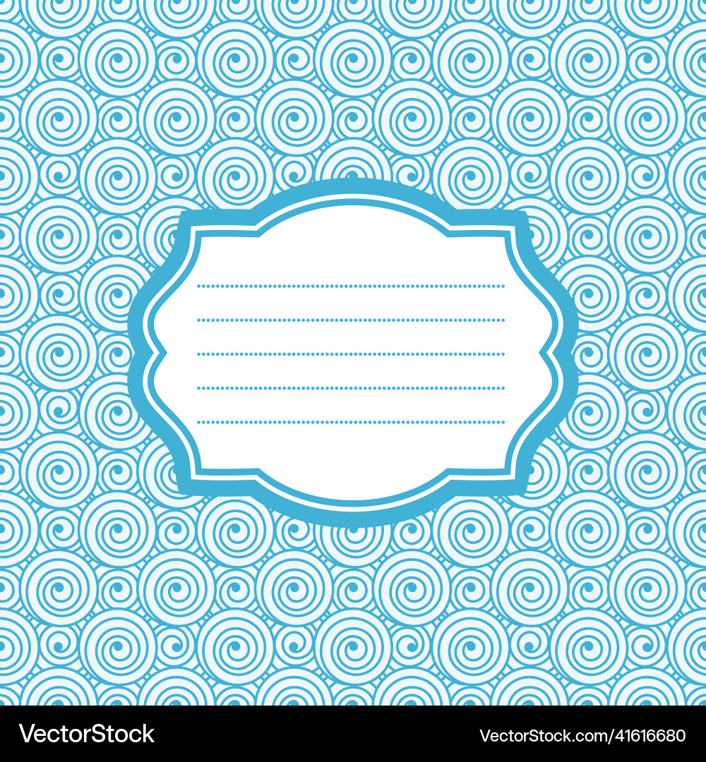 Card with blue frame Royalty Free Vector Image
