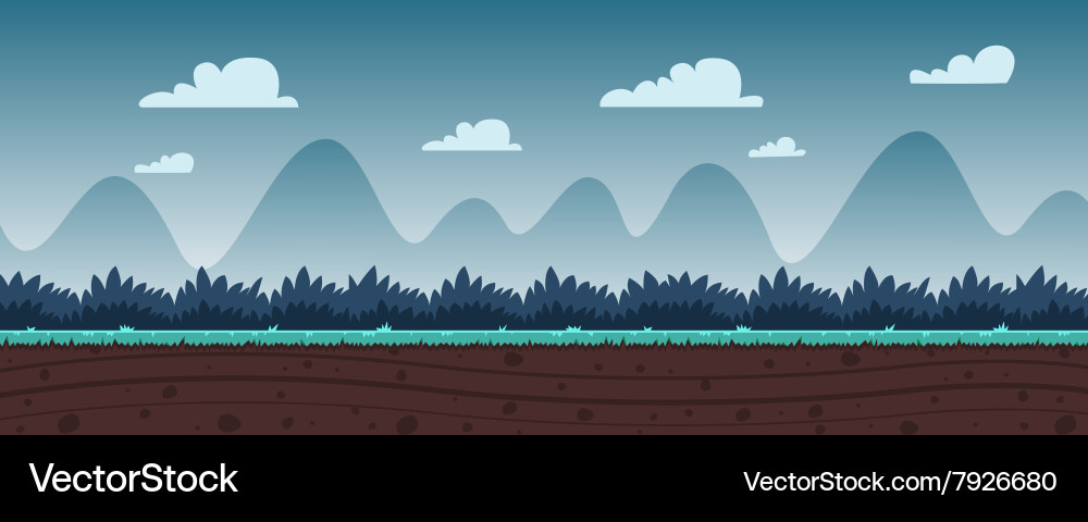 Cartoon game background Royalty Free Vector Image